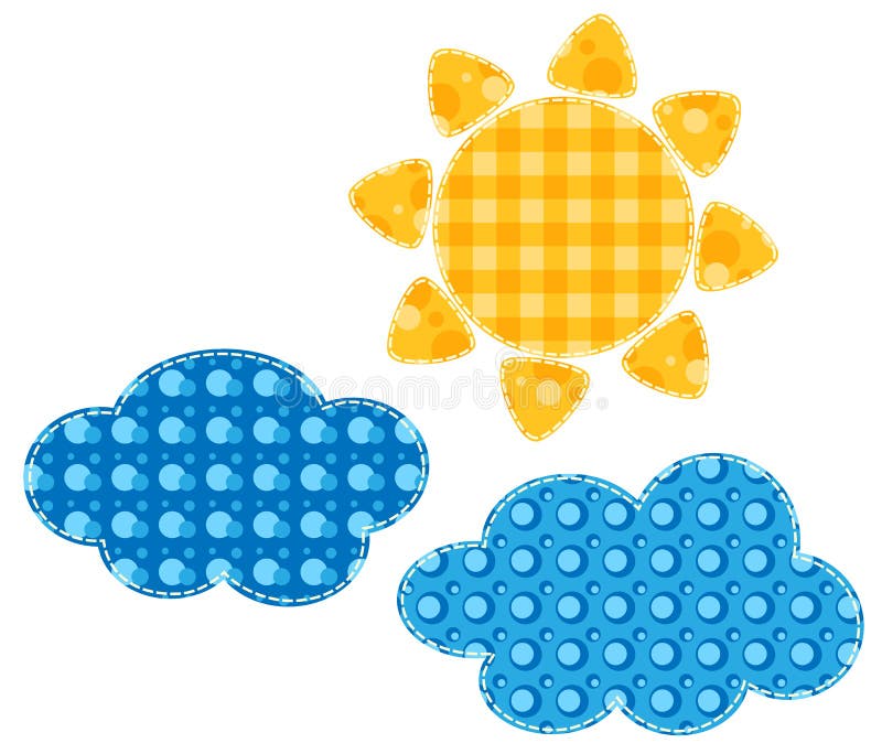 Patchwork sun. stock vector. Illustration of icon, summer - 24430255