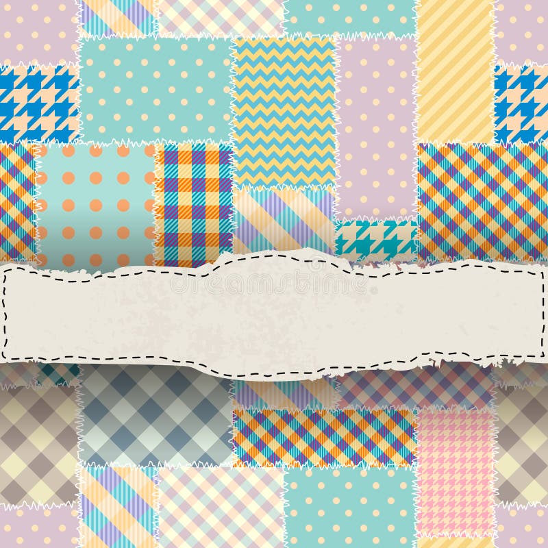 Patchwork Pattern of Rainbow Colors Stock Vector - Illustration of ...