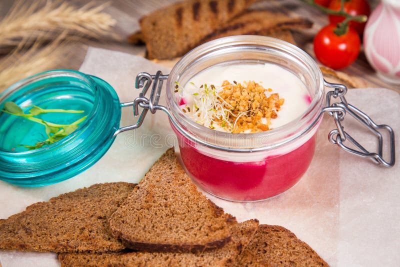 Pate with beetroot stock image. Image of beetroot, creamy - 84219127