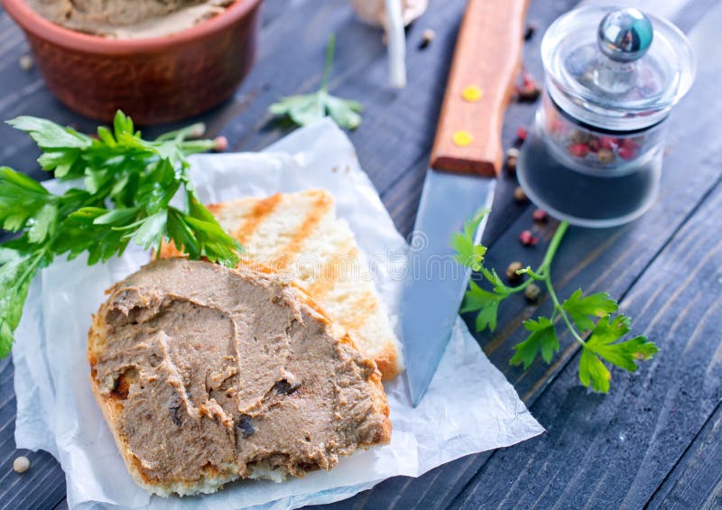 Pate and bread stock image. Image of prepared, garnish - 44051139