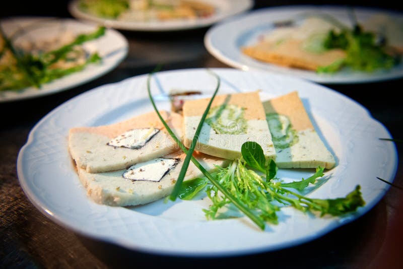 Pate roll with salad stock photo. Image of restaurant - 132339456