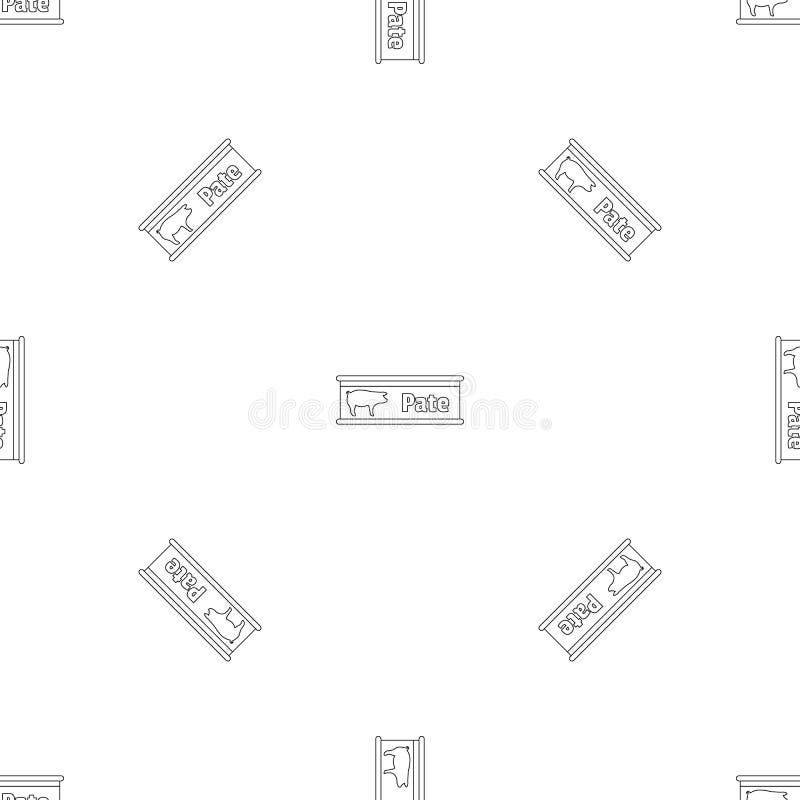 Pate Tin Can Pattern Seamless Vector Stock Vector - Illustration of ...