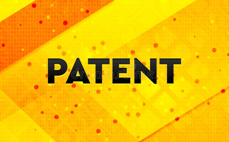 Patent Abstract Digital Banner Yellow Background Stock Illustration ...