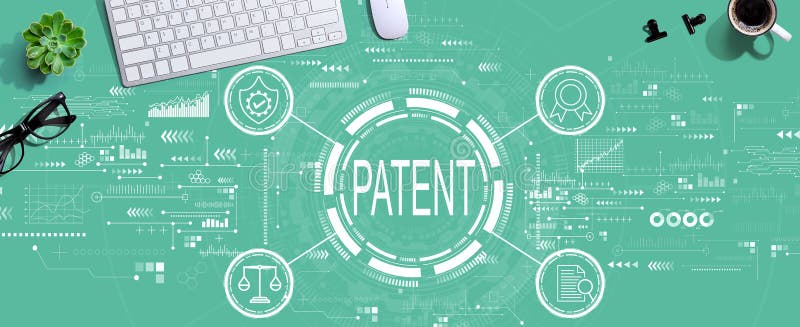 Patent Concept with a Computer Keyboard Stock Image - Image of office ...