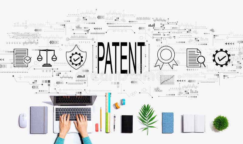 Patent Concept with Person Using a Laptop Stock Photo - Image of patent ...