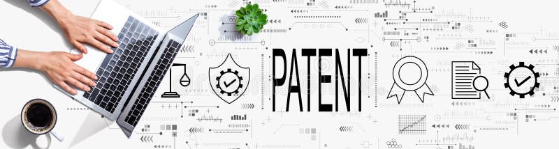 Patent Concept with Person Using a Laptop Editorial Image - Image of ...