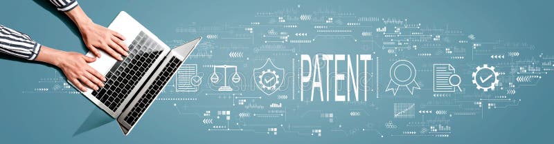 Patent Concept with Person Using Laptop Editorial Photo - Image of ...