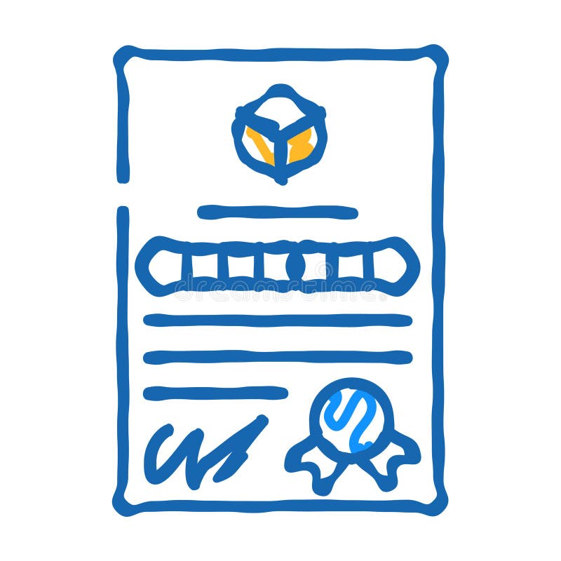 Patent Document for Production Icon Doodle Illustration Stock ...