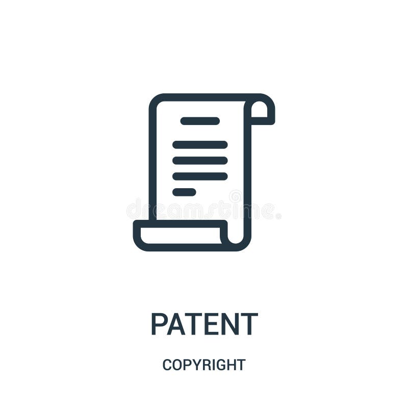 Patent Icon Vector from Copyright Collection. Thin Line Patent Outline ...
