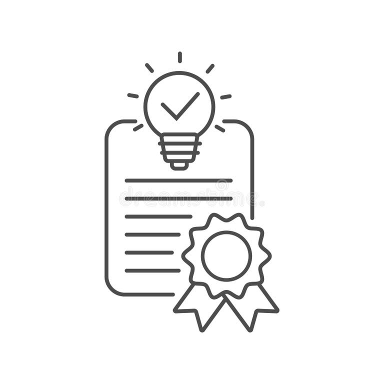 Patent Ideas. Confirmation Certificate Stock Vector - Illustration of ...