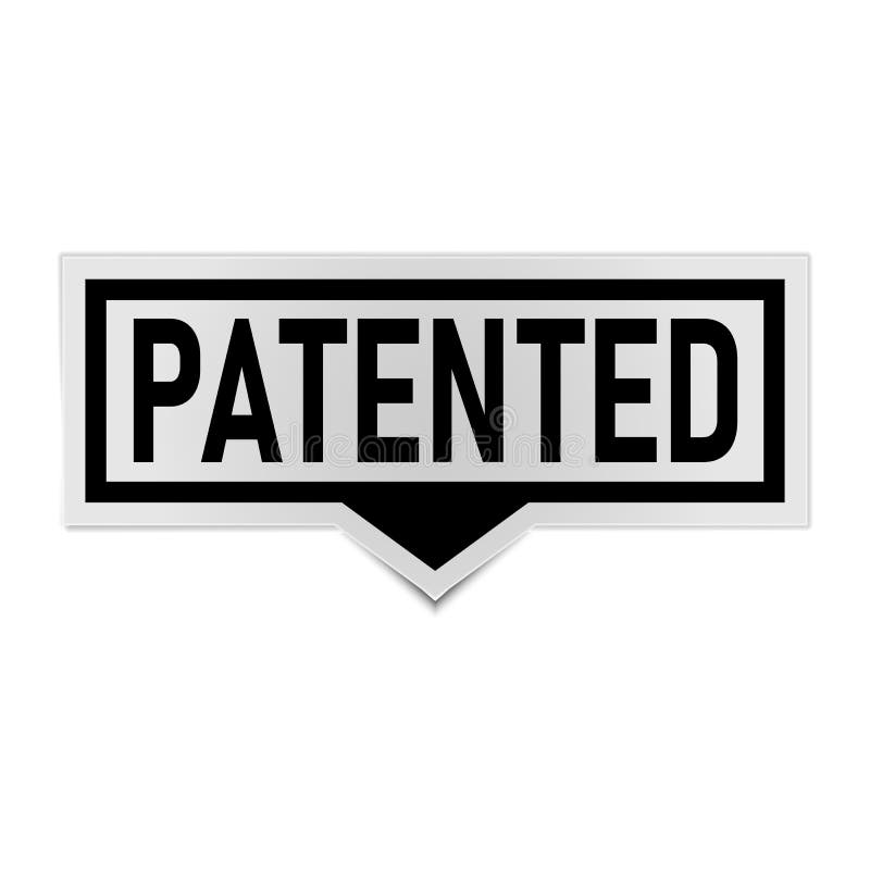 Patented Sign. Patented Rounded Blacksticker. Patented Tag Stock Vector ...