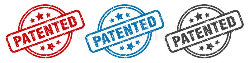 Patented Stamp. Patented Round Isolated Sign Stock Vector ...