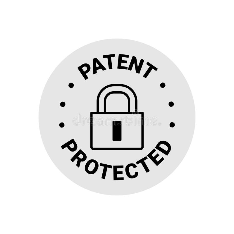 Patented Vector Round Icon Stamp Badge Stock Vector - Illustration of ...