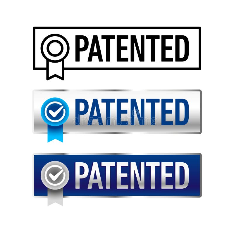 Patented Vector Round Icon Stamp Badge Stock Vector - Illustration of ...
