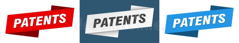 Patents Banner. Patents Ribbon Label Sign Set Stock Vector ...