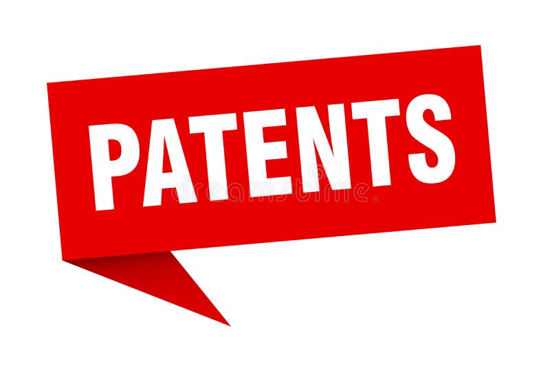 Patents Banner. Patents Speech Bubble Stock Vector - Illustration of ...