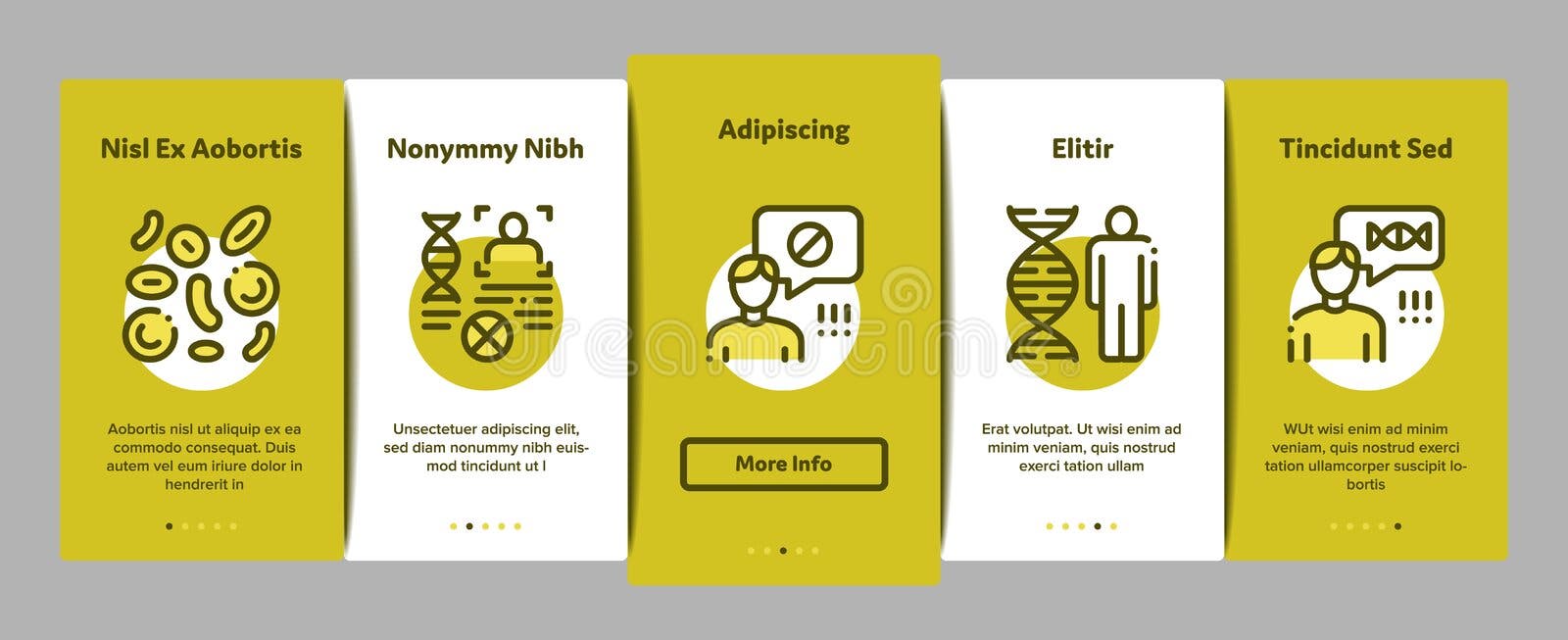 Paternity Test Dna Minimal Infographic Banner Vector Stock Vector