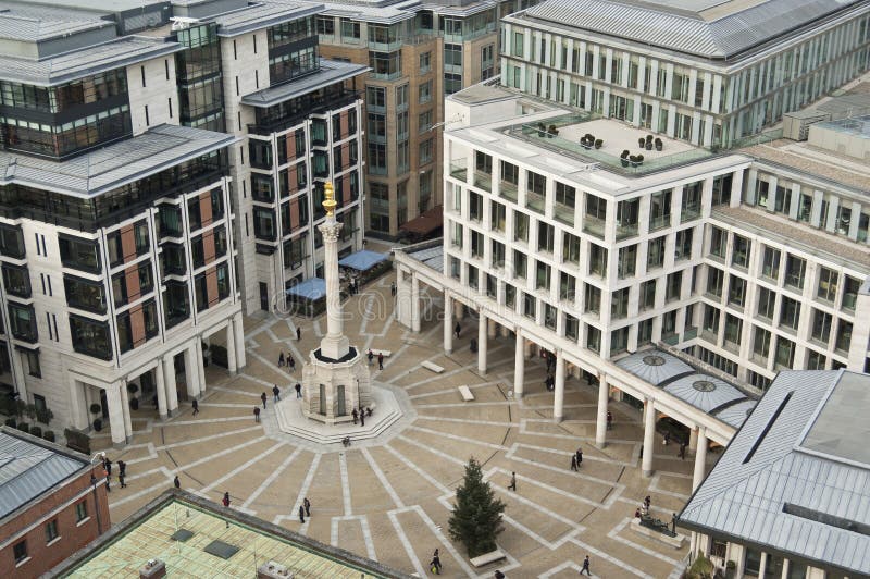 Paternoster Square, London stock photo. Image of england - 20918220