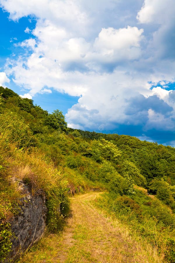 Path stock image. Image of outdoor, hill, green, blue - 16212319