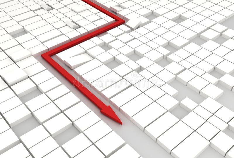 Path across labyrinth stock illustration. Illustration of design - 11595246