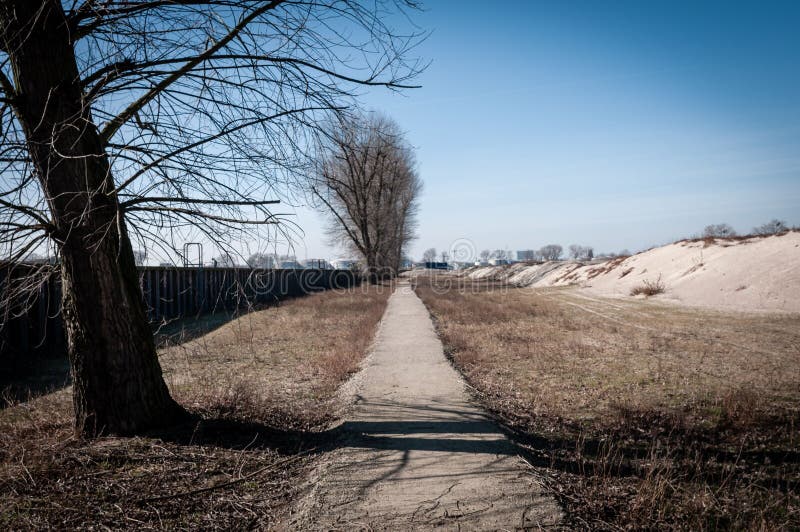 The Path Ahead in Harsh Surrounding. Stock Image - Image of surrounding ...