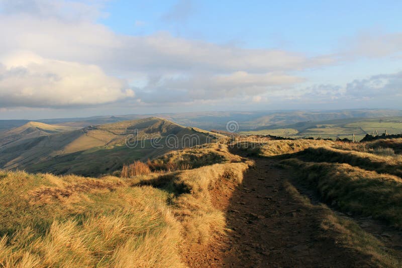 A Path Along the Ridge of Hill Stock Image - Image of path, district ...
