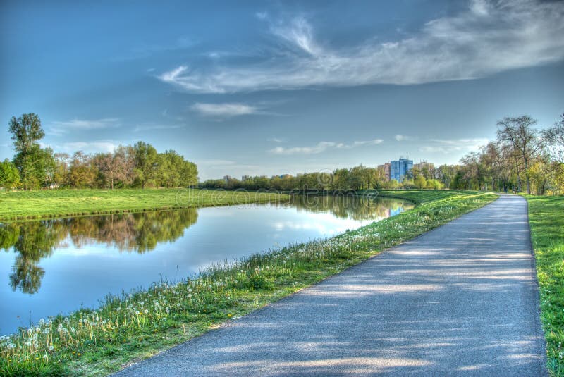 The path along the river stock photo. Image of distance - 51705374