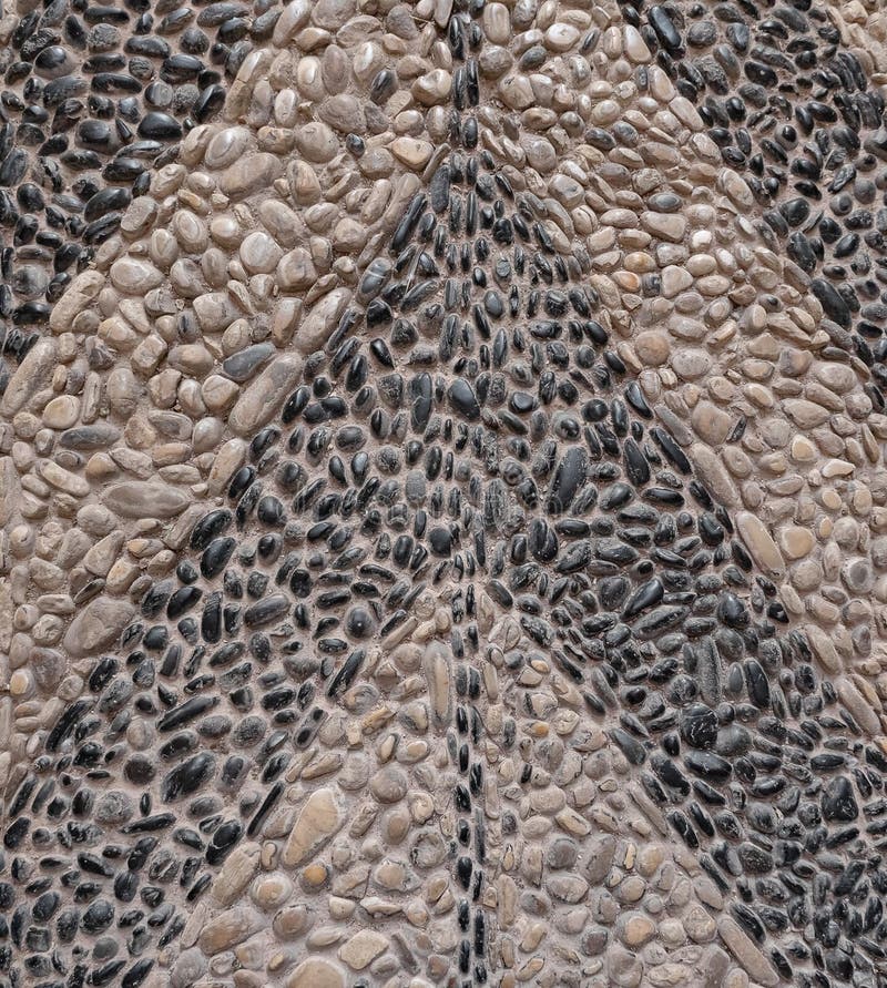 Path with an Ancient Pattern of Pebbles. Texture Stock Image - Image of ...