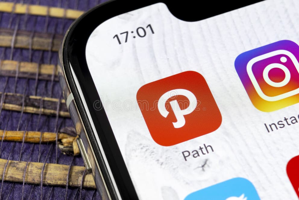 Path Application Icon on Apple IPhone X Smartphone Screen Close-up ...