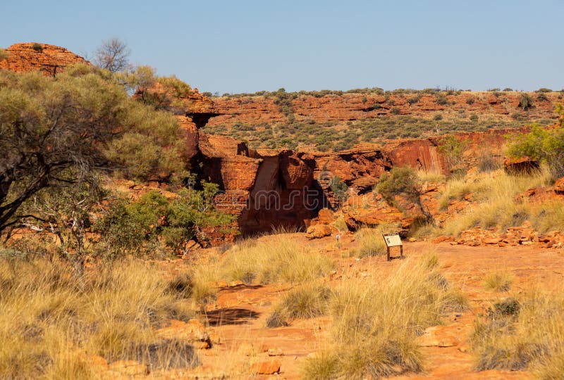 The Path Around Kings Canyon in the Red Center, Australia Stock Image ...