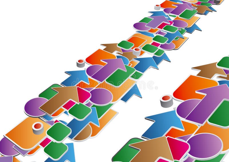 The path of arrows stock vector. Illustration of figures - 19066635