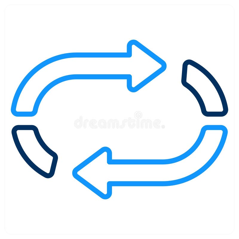 Path and Arrows Icon Concept Stock Illustration - Illustration of ...