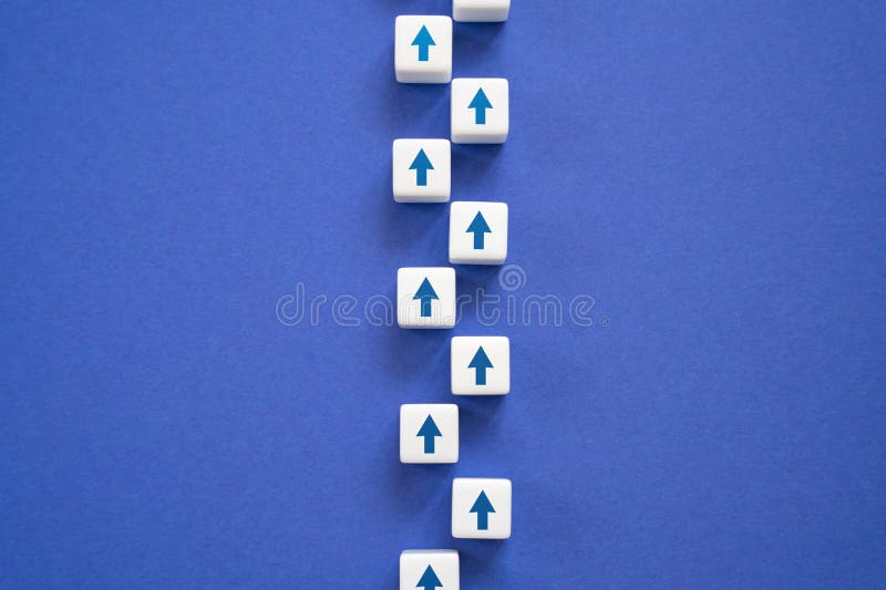 A Path of Arrows Moving Forward in a Chain. Life Path Stock Image ...
