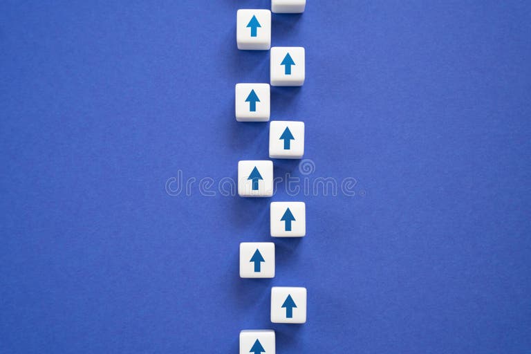 A Path of Arrows Moving Forward in a Chain. Life Path Stock Image ...