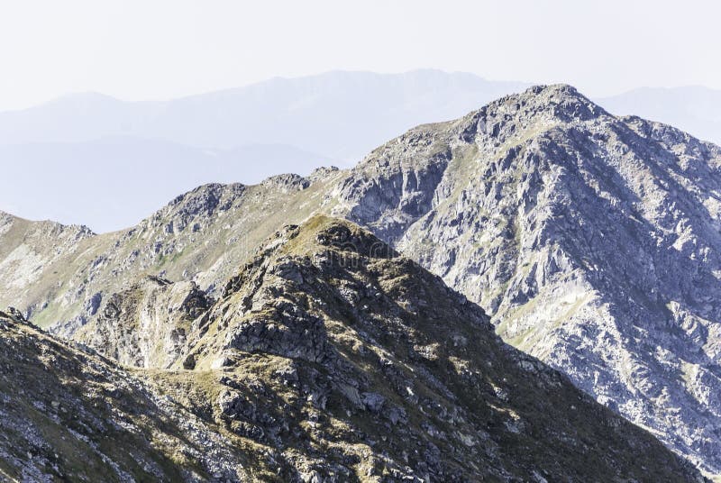Path Beautiful Mountain Setting Surrounded by Huge Hills Stock Image ...