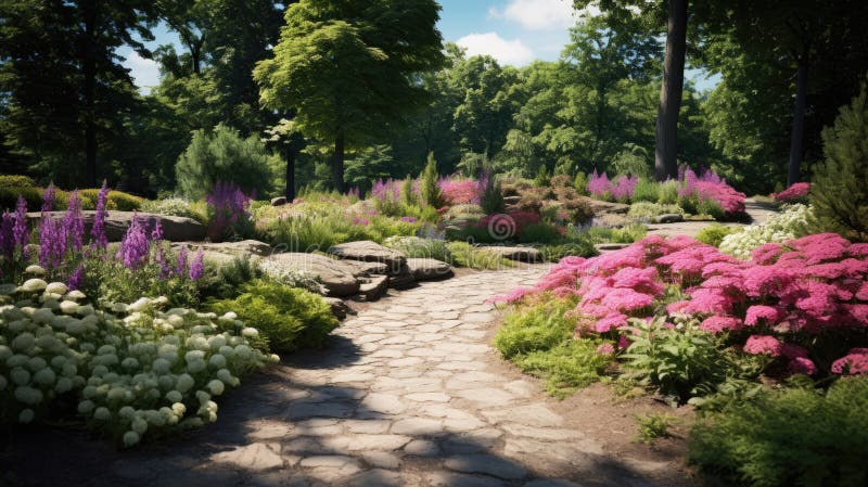 Path in Beautiful Summer Park Stock Photo - Image of leaf, garden ...