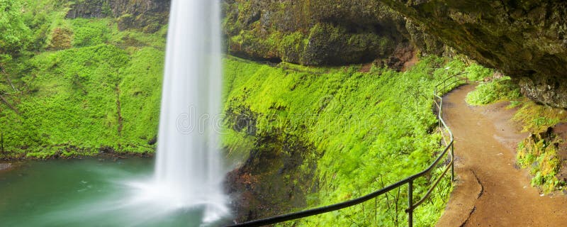 Path Behind South Falls, Silver Falls State Park, USA Stock Image ...