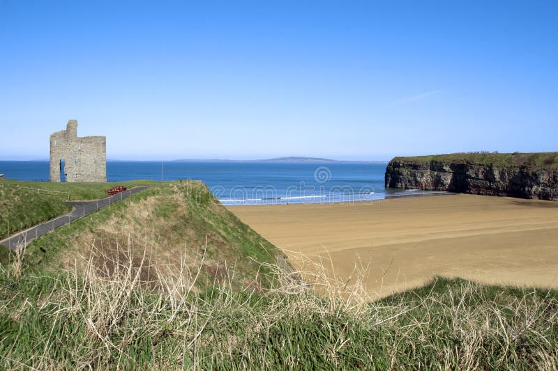 Path and Benches To Ballybunion Beach Stock Photo - Image of coast ...