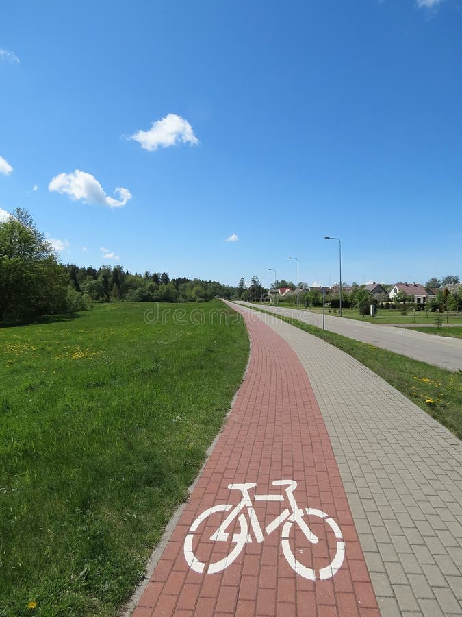 Path stock photo. Image of ride, silute, bricks, bike - 30546052