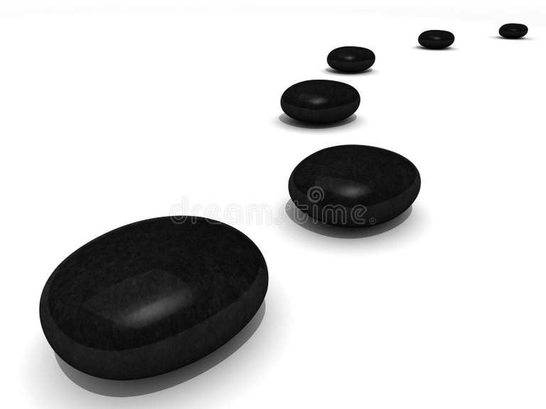 Path of black spa stones stock illustration. Illustration of massage ...