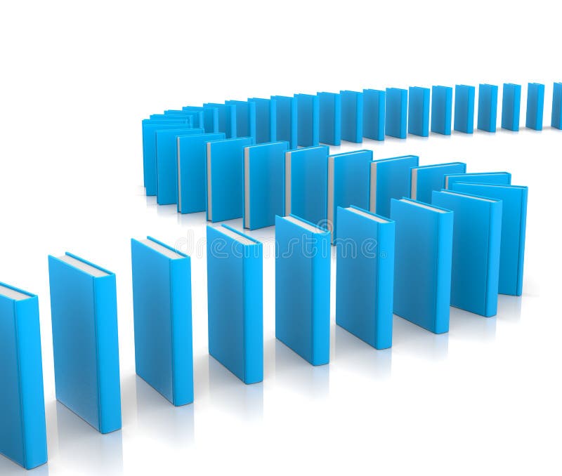 Domino of Books and Head stock illustration. Illustration of colored ...