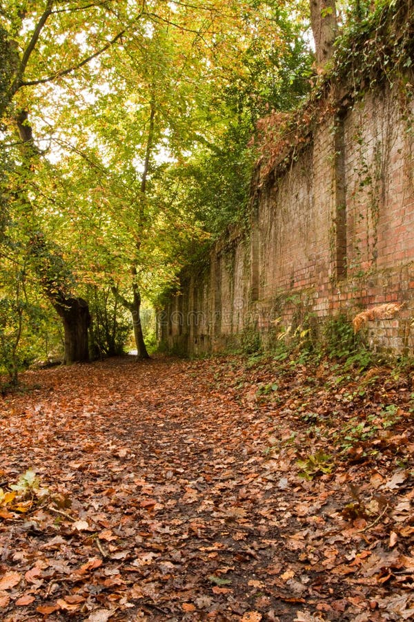 Path by the Boundary Wall stock image. Image of brick - 11515719