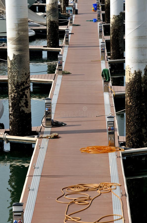 Path byboard on dock stock image. Image of maritime, orange - 28806383