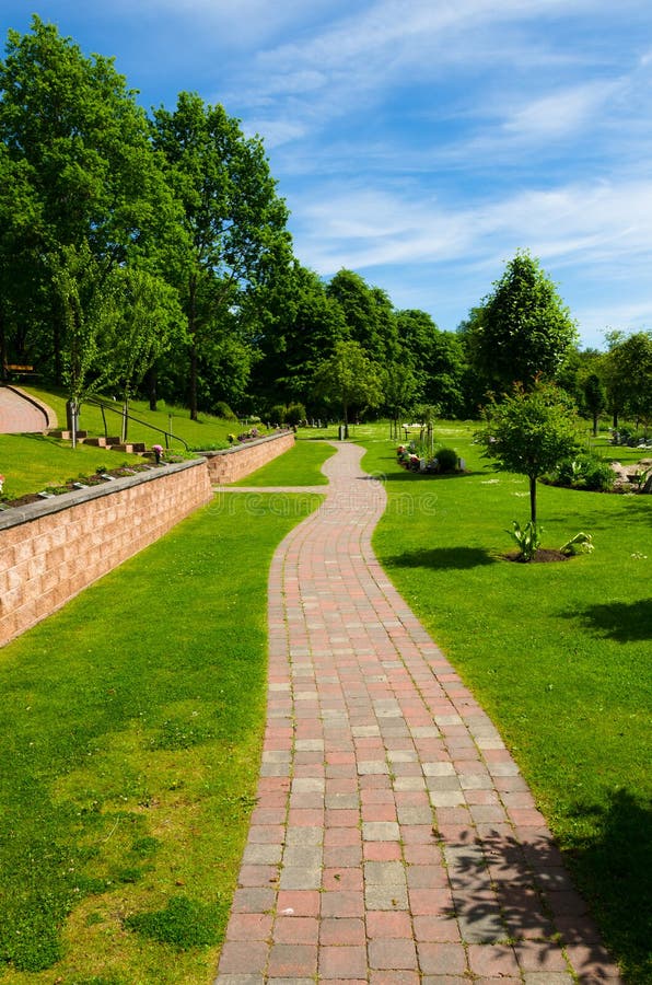 Cemetery path stock photo. Image of hungarian, graveyard - 23583506