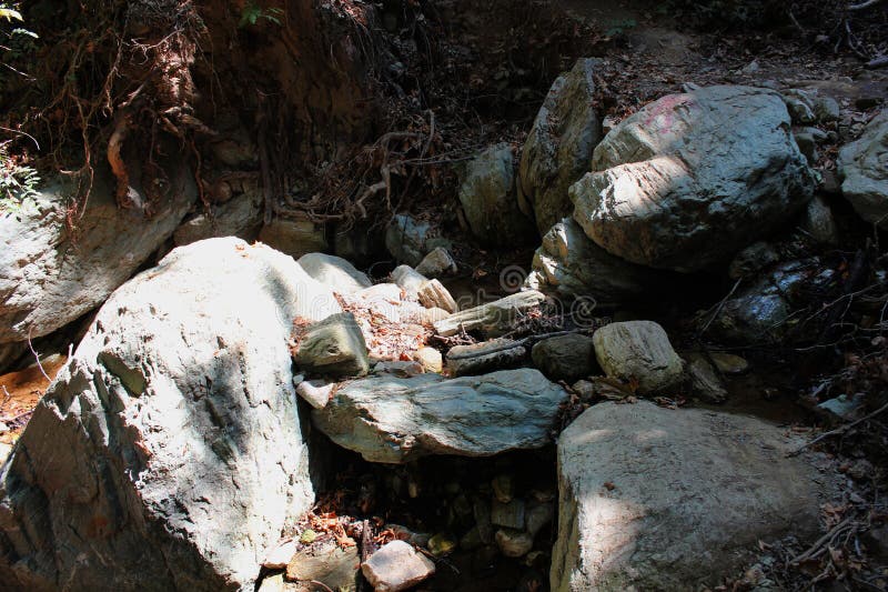 The Path of the Centaurs (after Cyclone Daniel) Portaria Greece Stock ...