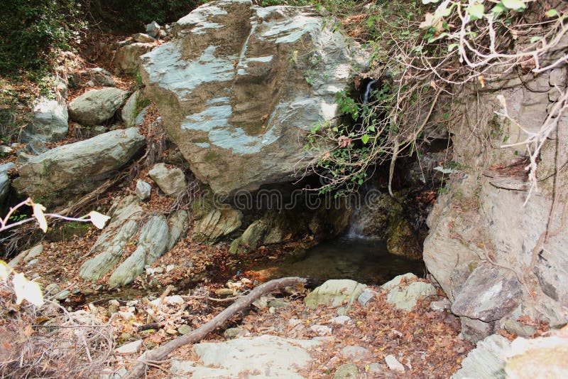 The Path of the Centaurs (after Cyclone Daniel) Portaria Greece Stock ...