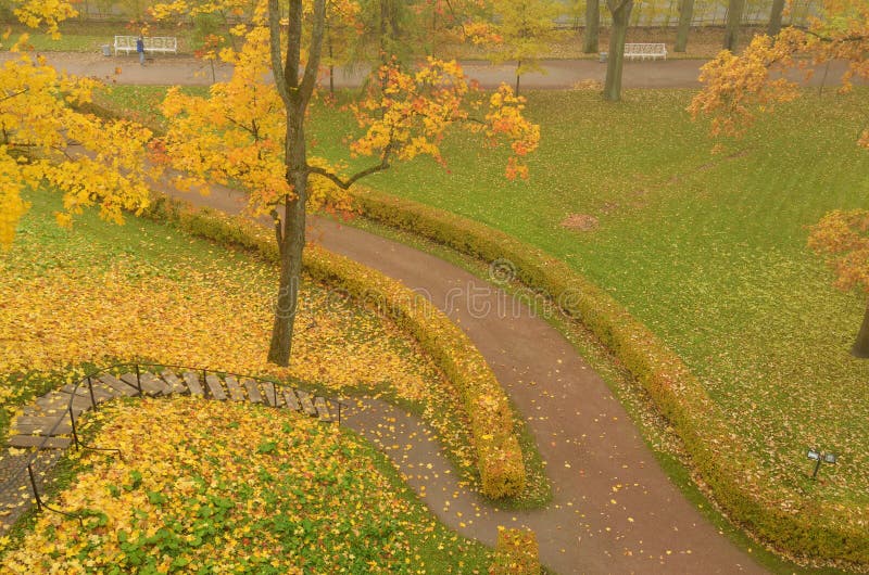 The path in the city Park. stock image. Image of foliage - 129410167