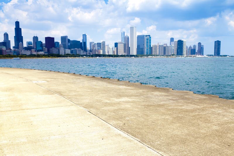 Path with City Skyline stock image. Image of cityscape - 25810999