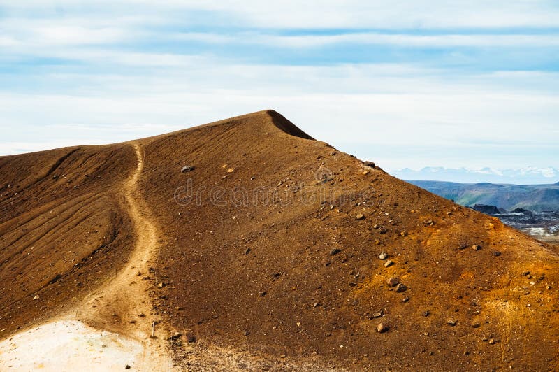 Path Climbing Up a Volcanic Hill Stock Image - Image of nature, sand ...