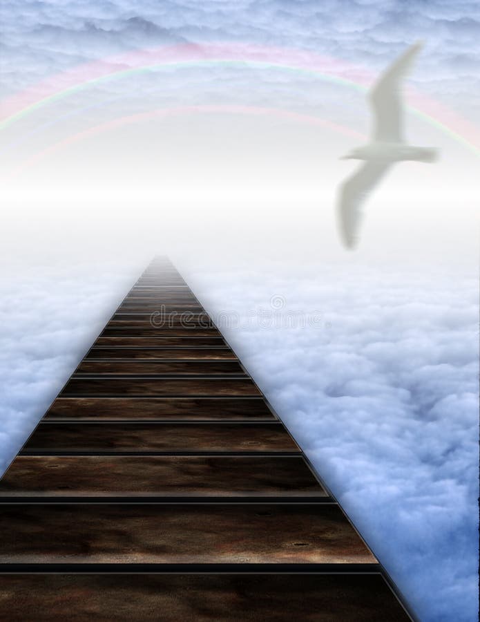 Path into clouds stock image. Image of blue, landscape - 87632907